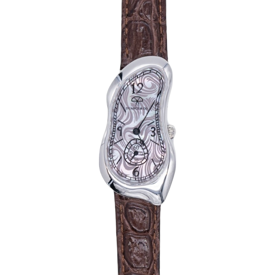 DUANCE & CO.® | CONCHIGLIA SILVER & BROWN UNIQUE SURREAL MELTING WATCH